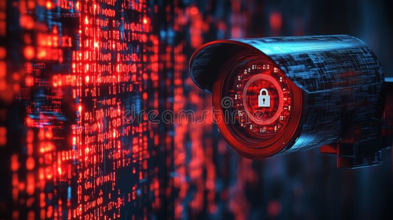 Digital CCTV Camera with Security Features and Data Protection Stock ...