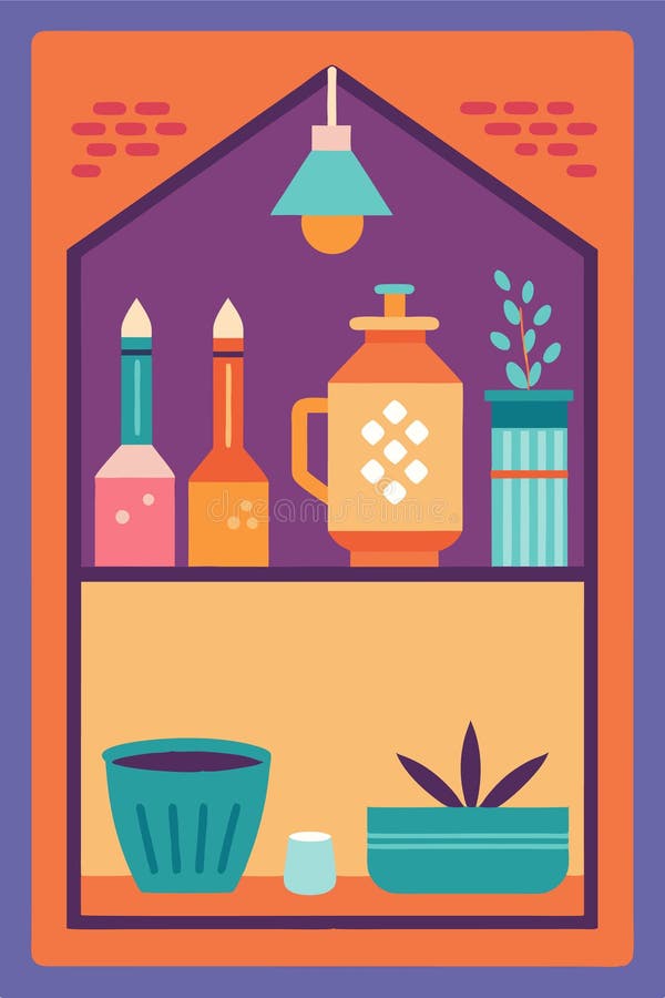 Digital Ceramic Hand Craft, House Home Hobby Interior Stock Vector ...