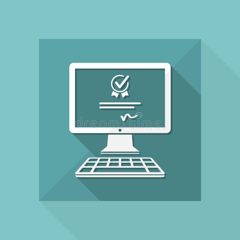 Digital Certificate - Vector Icon for Computer Website or Application ...