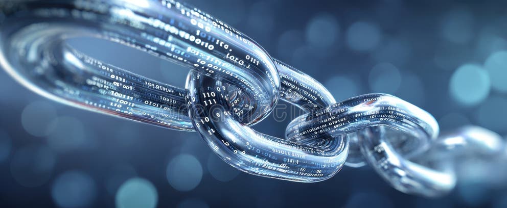 The Digital Chain Illustrating Advanced Technology and Data ...