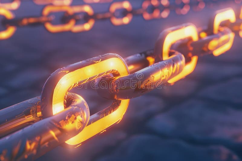 Digital Chain Link Link Protection, Chain of Network Connections ...