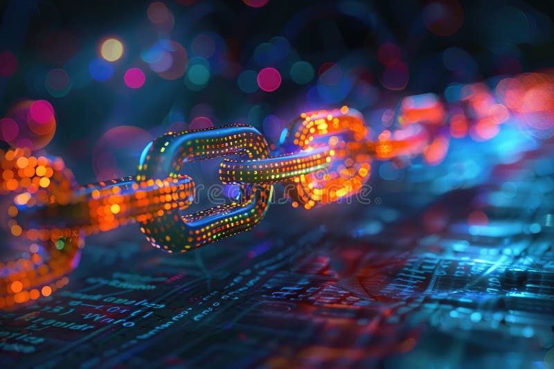 Digital Chain Link Link Protection, Chain of Network Connections ...