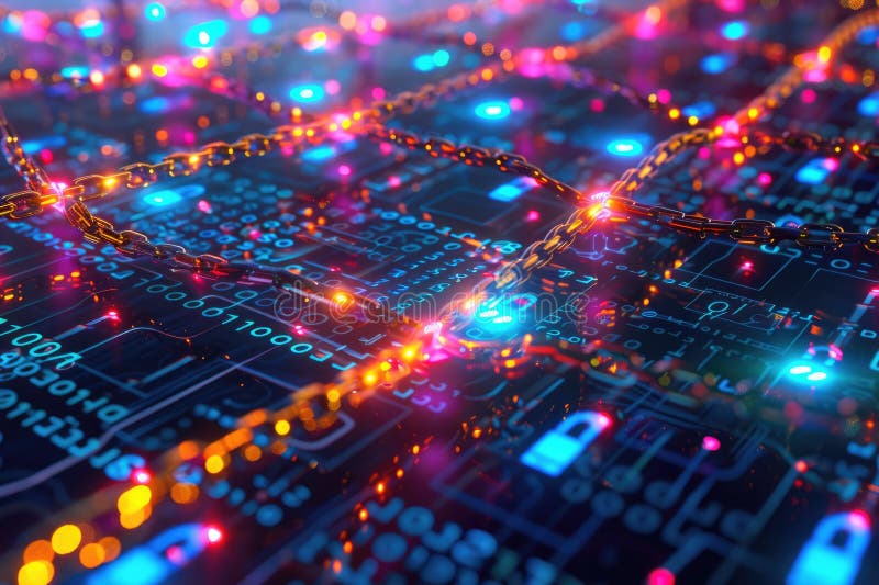 Digital Chain Link Link Protection, Chain of Network Connections ...