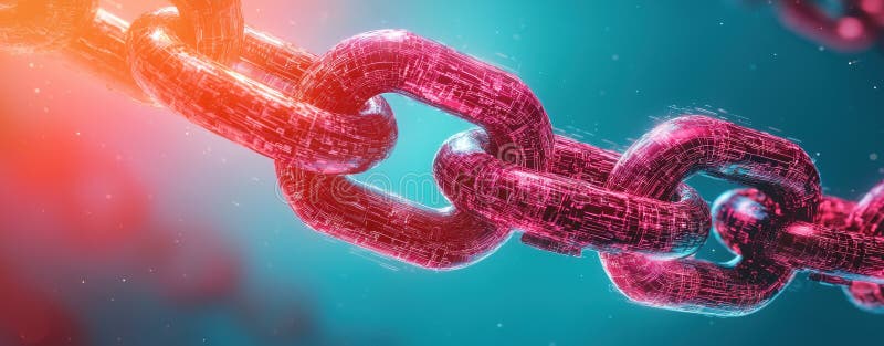 Ai Generative. Digital Chain Link Representing Connection and Security ...
