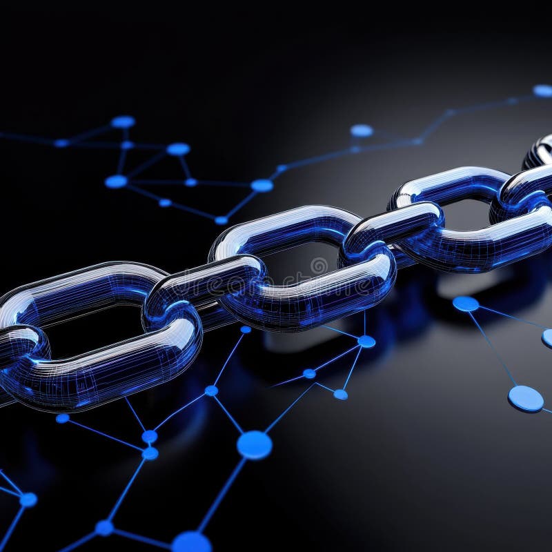 Digital Chain Link Representing Connectivity and Blockchain Technology ...