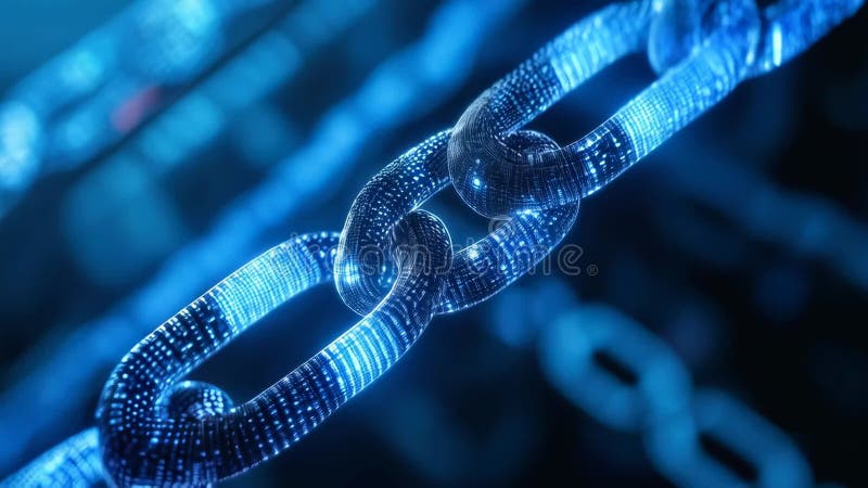Digital Chain Link Technology and Network Connection Stock Footage ...