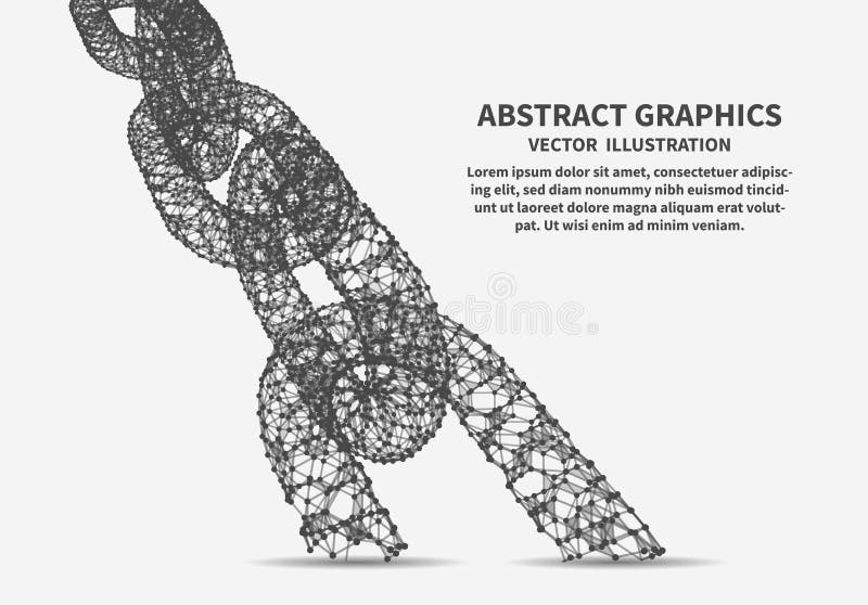 Digital Chain, Vector Illustration. Stock Vector - Illustration of ...