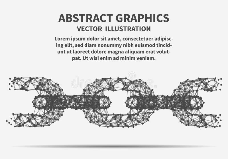 Digital Chain, Vector Illustration. Stock Vector - Illustration of ...