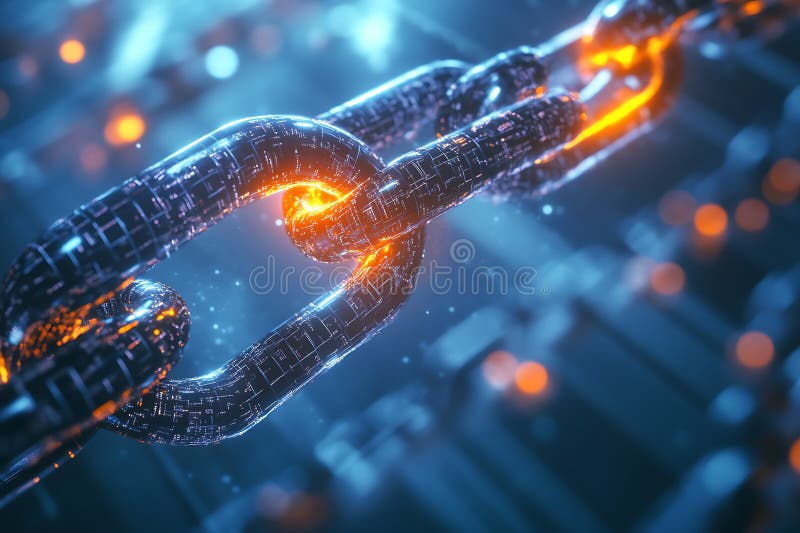 Digital Chain stock illustration. Illustration of future - 350695502
