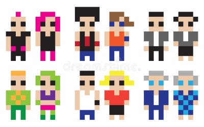 Digital characters stock vector. Illustration of funny - 6401558