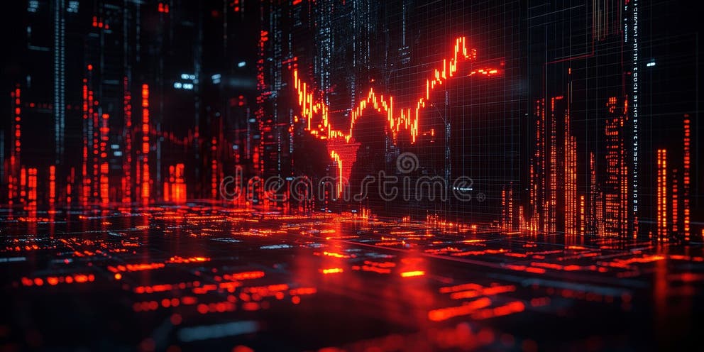 Digital Chart Analysis on a Futuristic Financial Trading Platform with ...