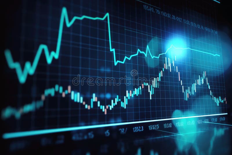 Digital Chart in Stock Trading Created with Generative AI Technology ...