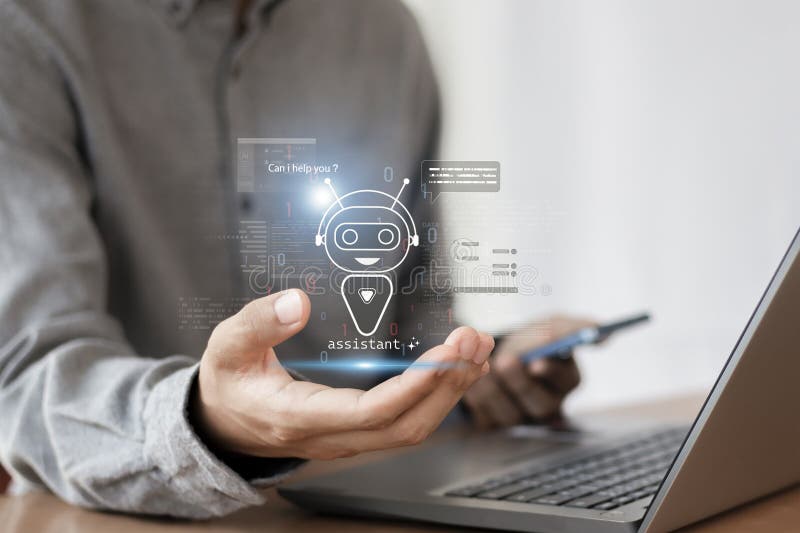 Digital Chatbot, Chat Assistant, AI Robot, Artificial Intelligence, Chat Technology, Concept ...