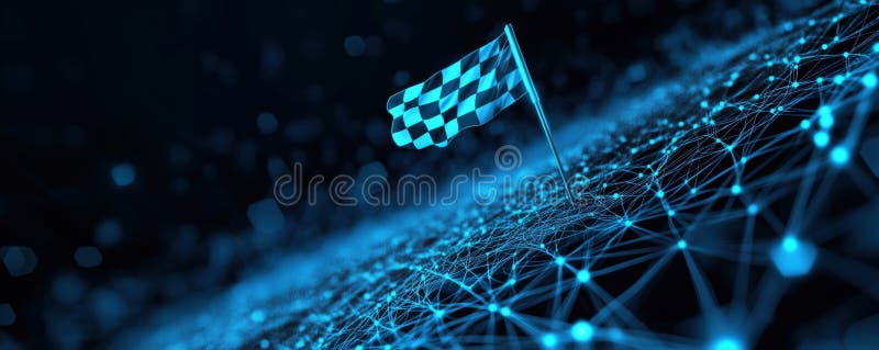 Digital Checkered Flag Symbolizing Victory in Racing and Technology ...