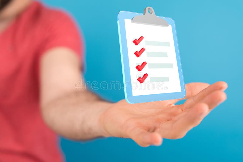 Digital Checklist or Todo-list Displayed Stock Photo - Image of ...