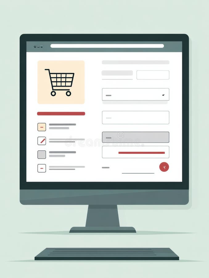 Online Checkout Screen Displaying Form Fields and Empty Promotional ...