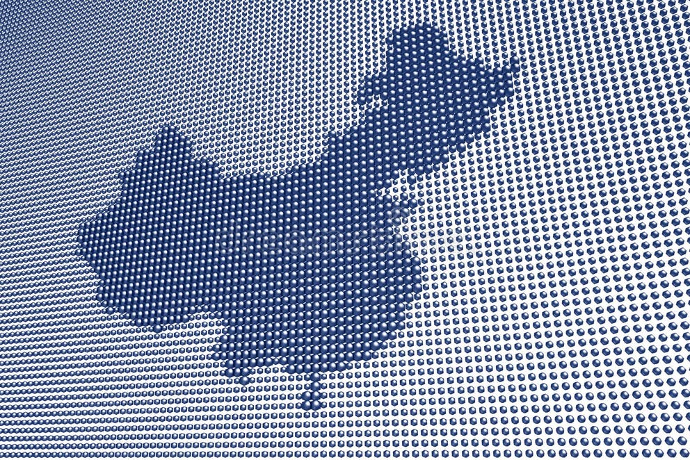 Digital China Map stock illustration. Illustration of source - 16818768