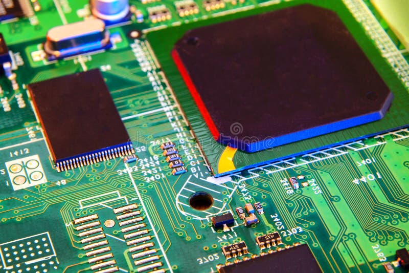 Digital Chip Motherboard and Integrated Communication Processor Stock ...