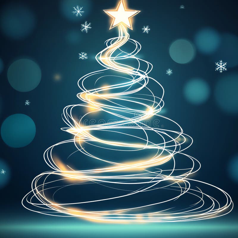 Digital Christmas Tree, AI Generated Stock Illustration - Illustration ...