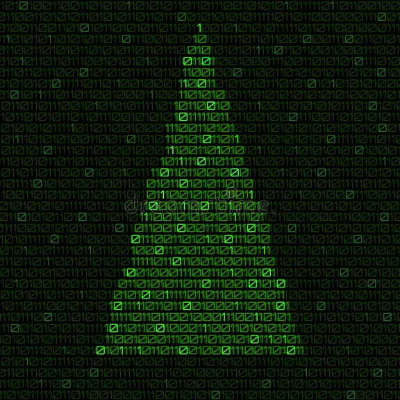 Digital Christmas Tree with Binary Code. Christmas Tree Stock ...