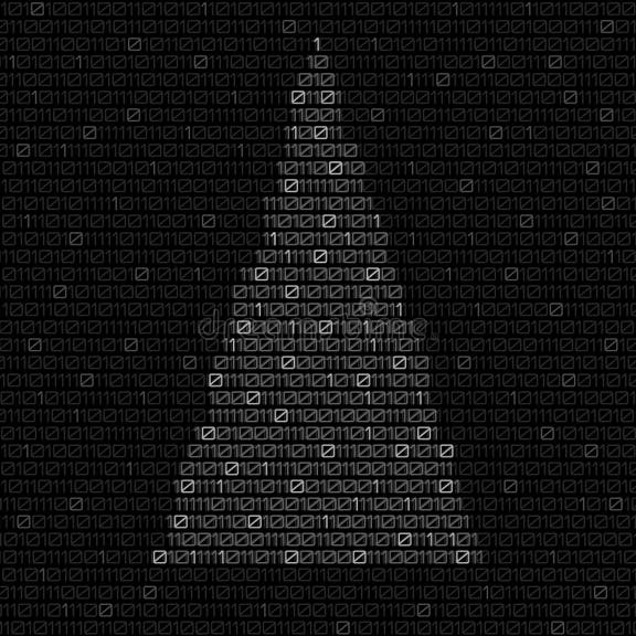 Digital Christmas Tree with Binary Code. Christmas Tree Stock Vector ...