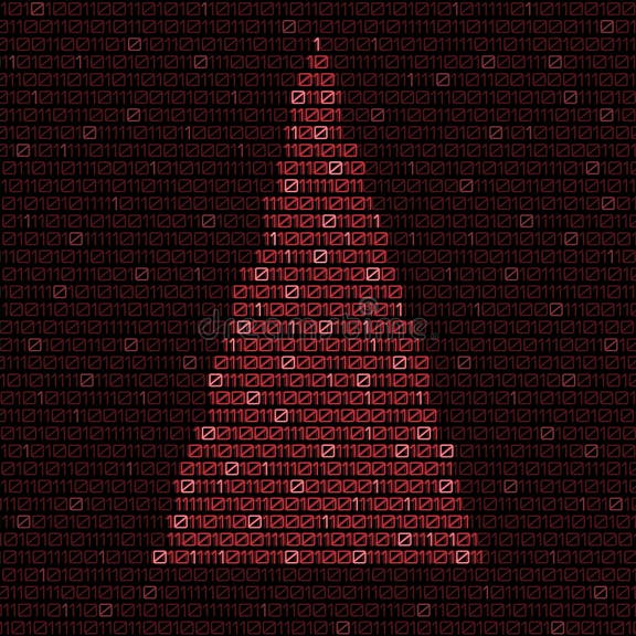 Digital Christmas Tree with Binary Code. Christmas Tree Stock Vector ...