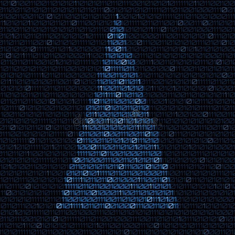 Digital Christmas Tree with Binary Code. Christmas Tree Stock Vector ...