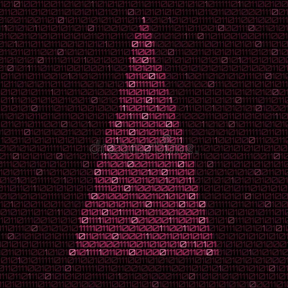 Digital Christmas Tree with Binary Code. Christmas Tree Stock Vector ...