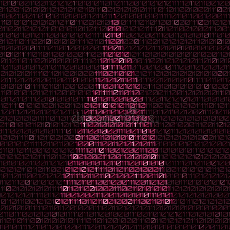 Digital Christmas Tree with Binary Code. Christmas Tree Stock Vector ...
