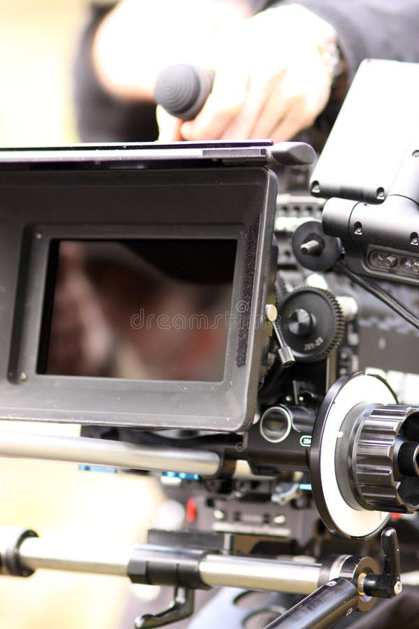 Digital Cinema Camera In A Green Screen Studio Stock Image - Image of ...