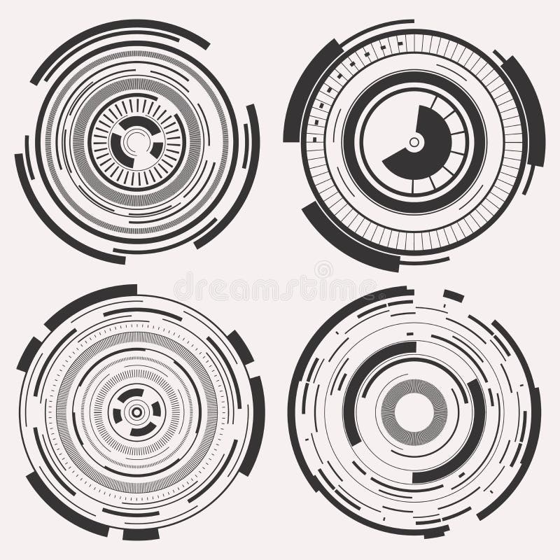 Digital circle set stock vector. Illustration of business - 69905196