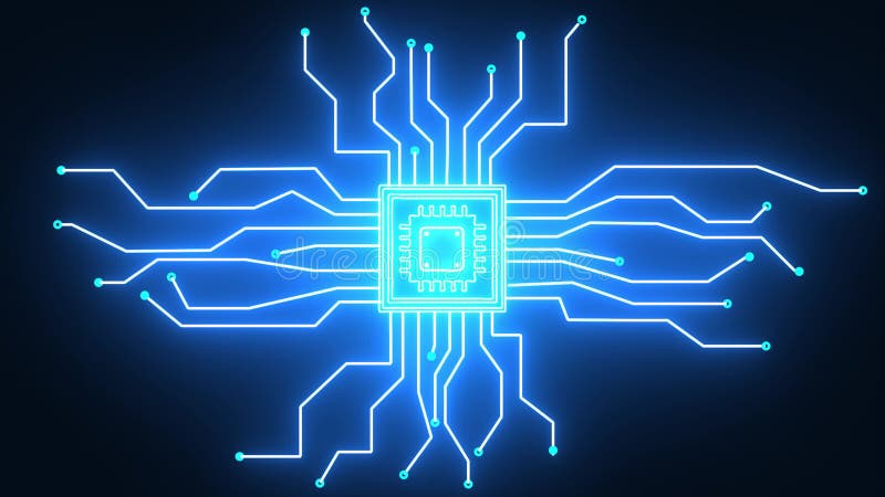 Digital Circuit Board Animation, Circuit Board Animation, Semiconductor ...