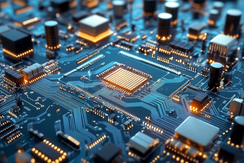 Digital circuit board. stock image. Image of energy - 367320721