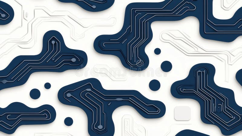 A Digital Circuit Board Design with a Unique, Abstract Pattern. Stock ...