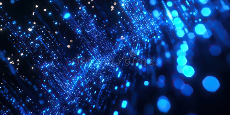 Digital Circuit Board Glowing Blue, Futuristic Technology, Neon Glow ...