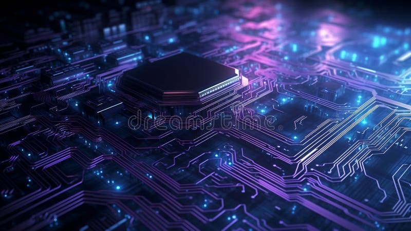 Digital Circuit Board Microprocessor Motherboard Computer Hardware in ...