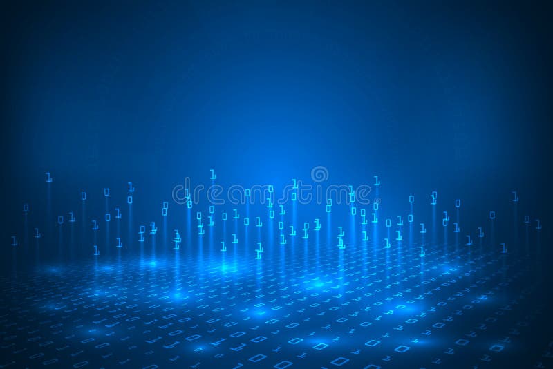 Digital Circuit Lines on Binary Code Technology Abstract Background ...