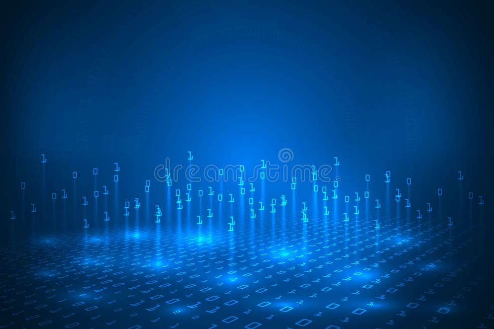 Digital Circuit Lines on Binary Code Technology Abstract Background. Stock Photo - Image of ...