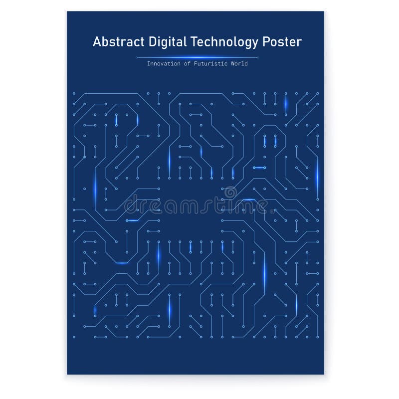 Digital Circuit Patterns. High-Tech Visualization of Innovative ...