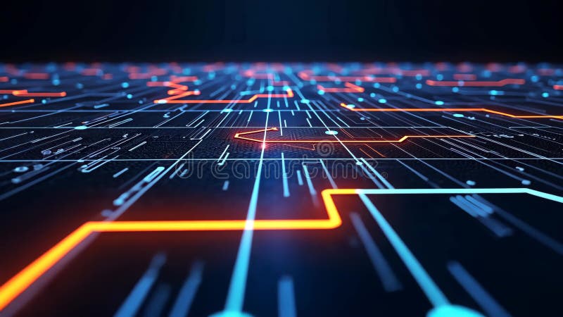 Digital Circuitry Network stock footage. Video of background - 364345484