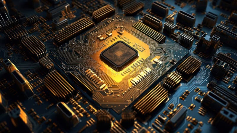 Digital Circuitry: Tech-Inspired Wallpaper Stock Illustration ...