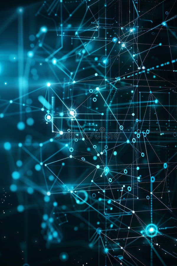 Digital Circuits and Network Connections for Tech Projects Stock ...