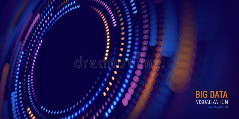 Concept of High Speed Particles of Data Stock Vector - Illustration of ...