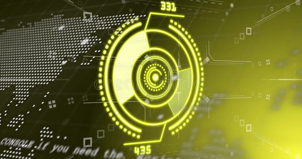 Digital Circular Interface with Data Points and Numbers, Futuristic ...