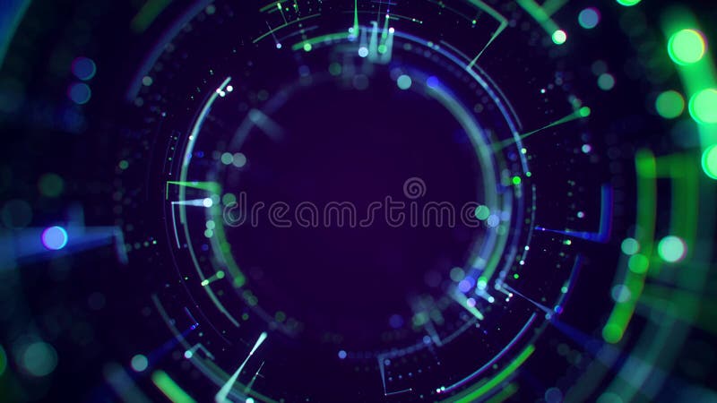 Digital Circular and Technology Background Stock Video - Video of ...