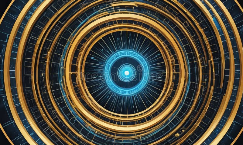 Digital Circular Pattern with Concentric Circles Varying Sizes ...