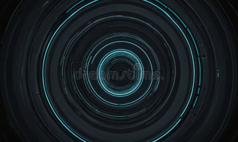 Digital Circular Pattern with Concentric Rings Varying Shades Blue and ...