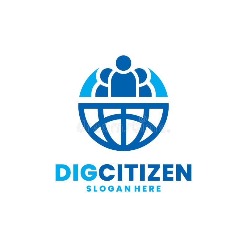 Digital Citizen Logo Vector Stock Vector - Illustration of circle ...