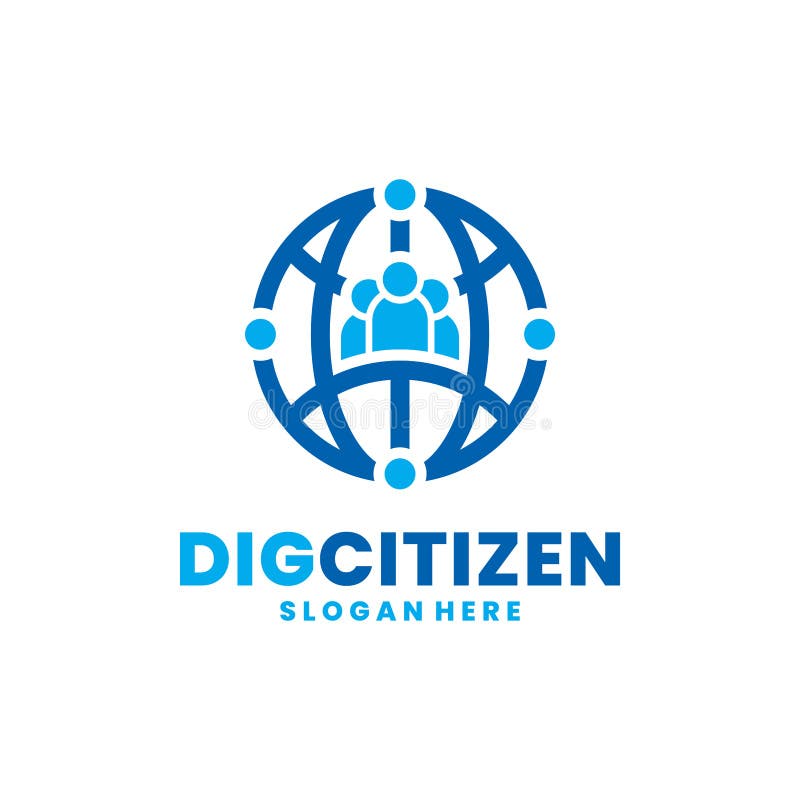 Digital Citizen Logo Vector Stock Vector - Illustration of country ...