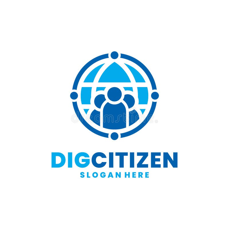 Digital Citizen Logo Vector Stock Vector - Illustration of country ...